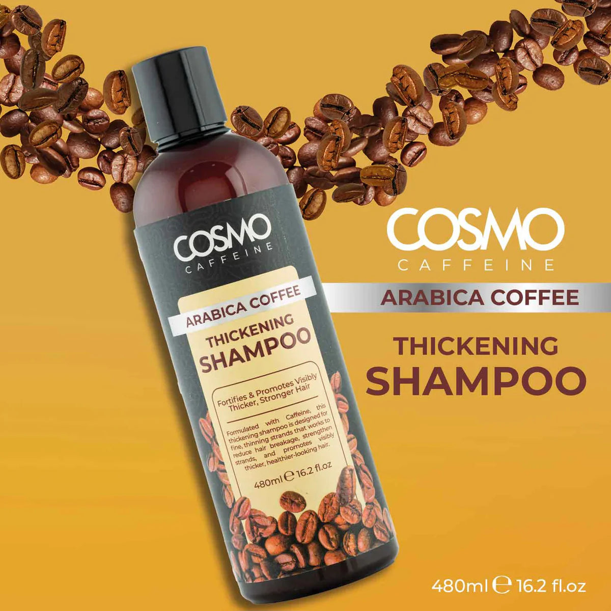 Arabica Coffee Shampoo COSMO 480ml – Champú Fortalecedor con Cafeína ...
