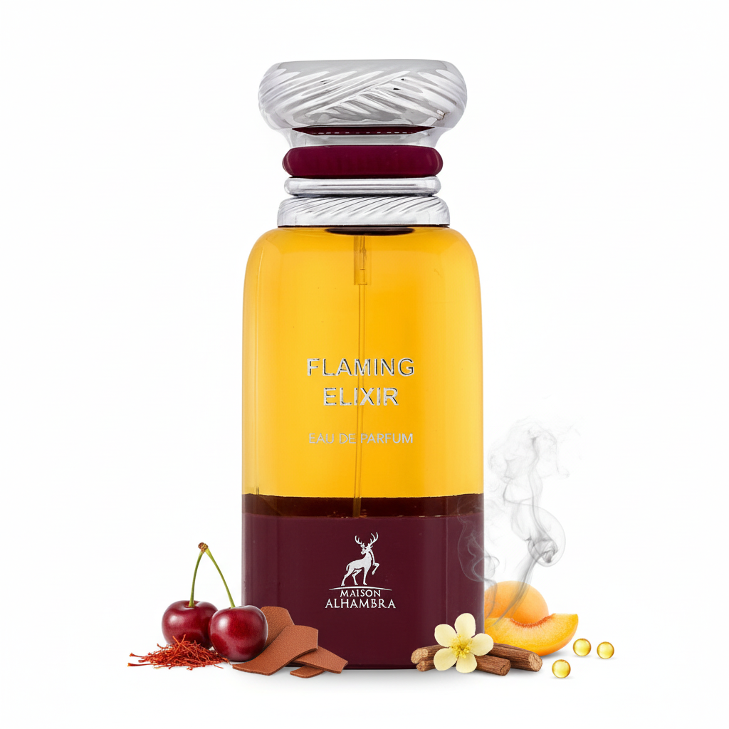 Flaming Elixir Maison Alhambra | Fruity Smoky Leather Perfume — Arabic ...